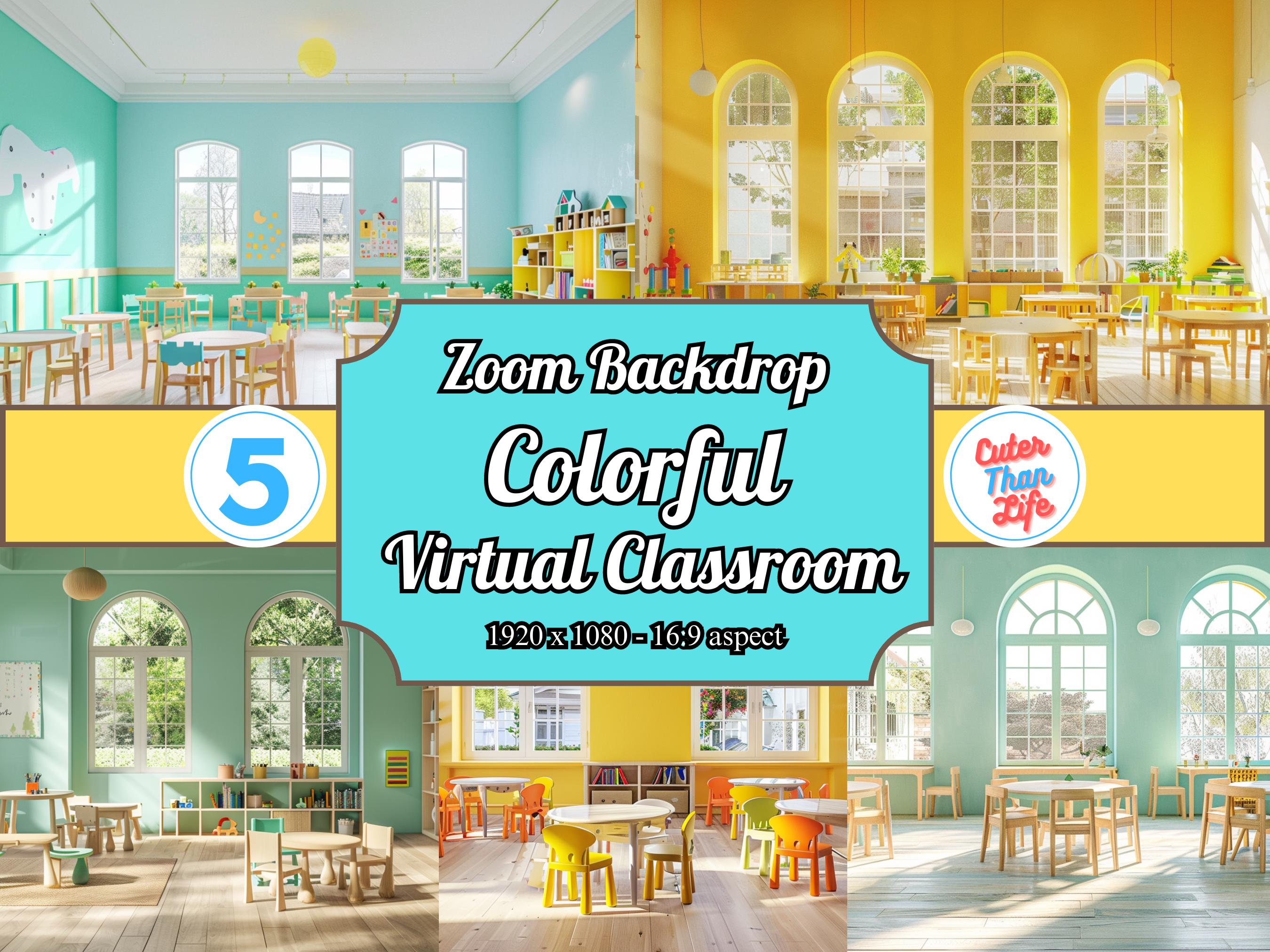 X5 Virtual Classroom Backgrounds, Zoom Backgrounds, Classroom ...