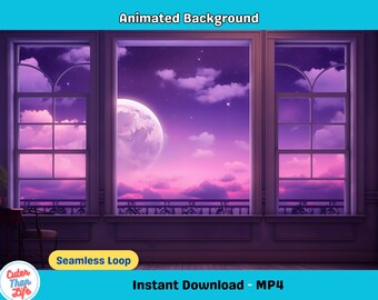 Animated Virtual Background Amazing Cyberpunk Room Looped Vtuber ...