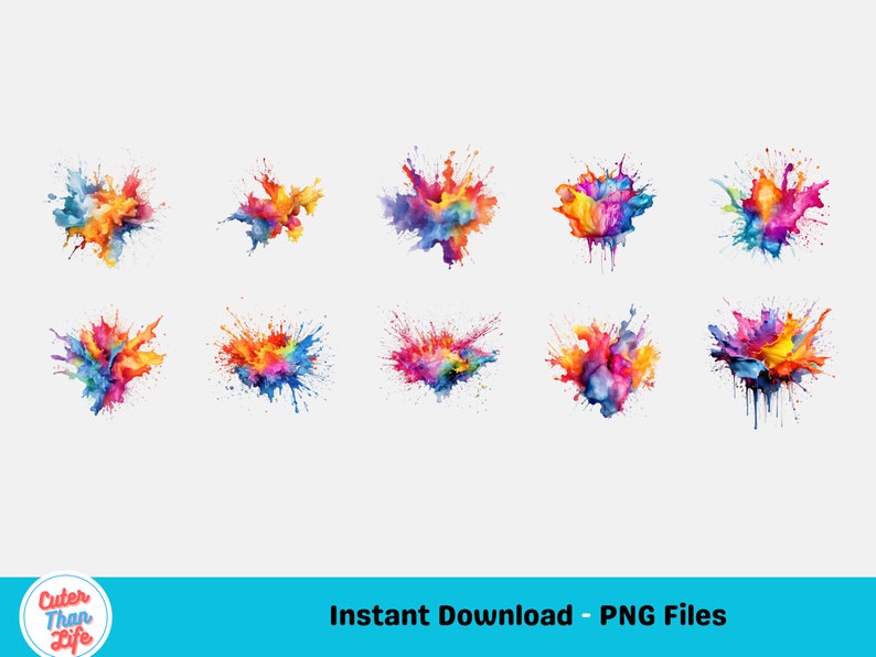 X40 Color Splash Clip Art Color Splash Clipart, Color Splash Png, Paint ...