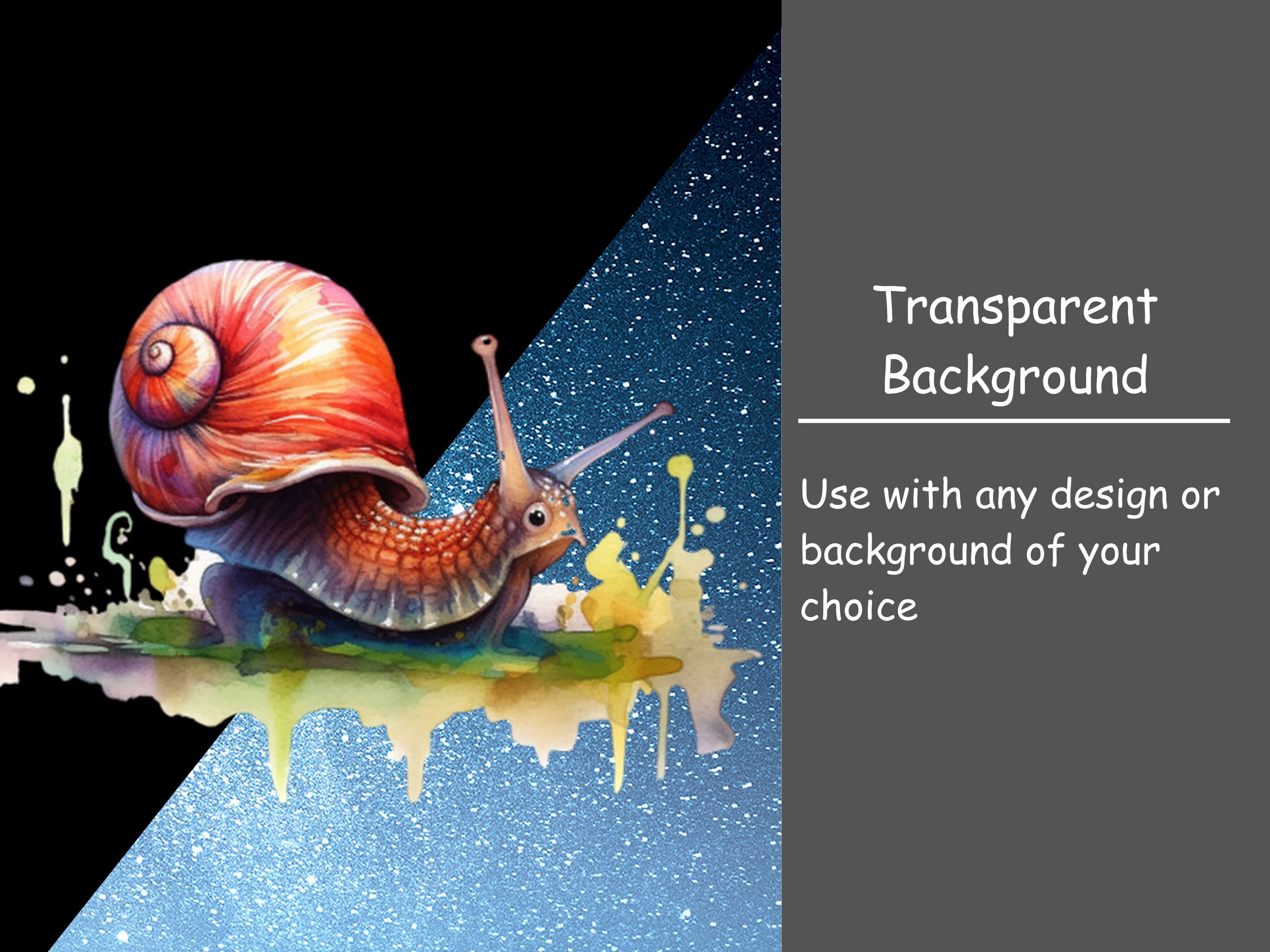 X25 Goblincore Snail Clipart, Snail Watercolor Clipart Bundle, Witchy ...