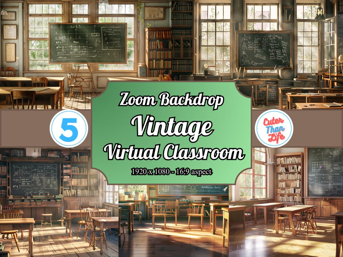 X5 Virtual Classroom Backgrounds, Zoom Backgrounds, Classroom ...