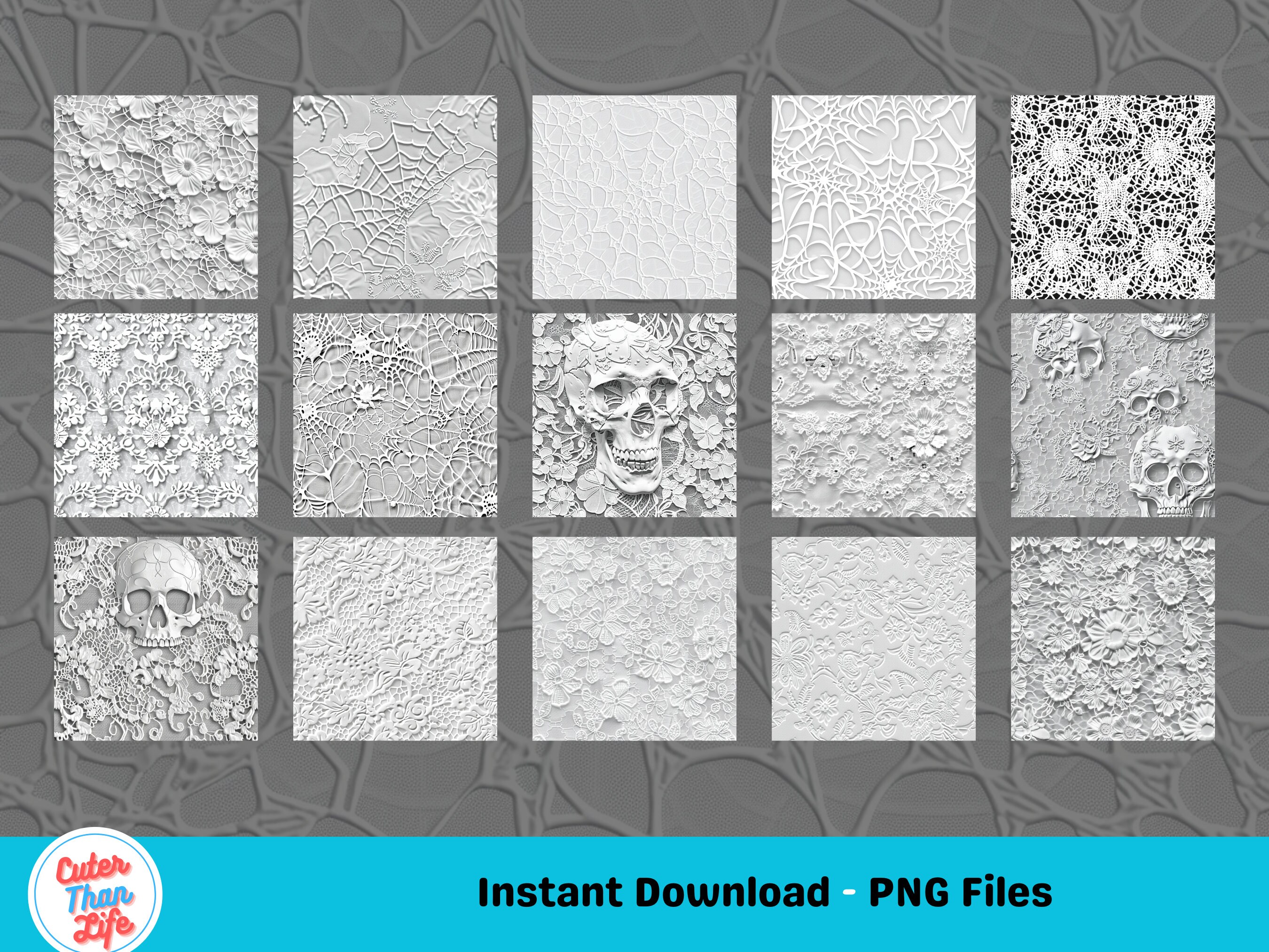 X30 White Lace Digital Paper, Goth Lace, Lace Backgrounds, Victorian ...