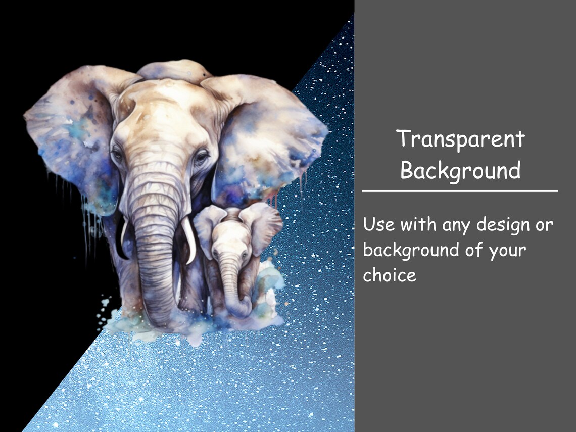 X20 Elephant Clipart, PNG Clipart Pack, Transparent Background, Nursery ...