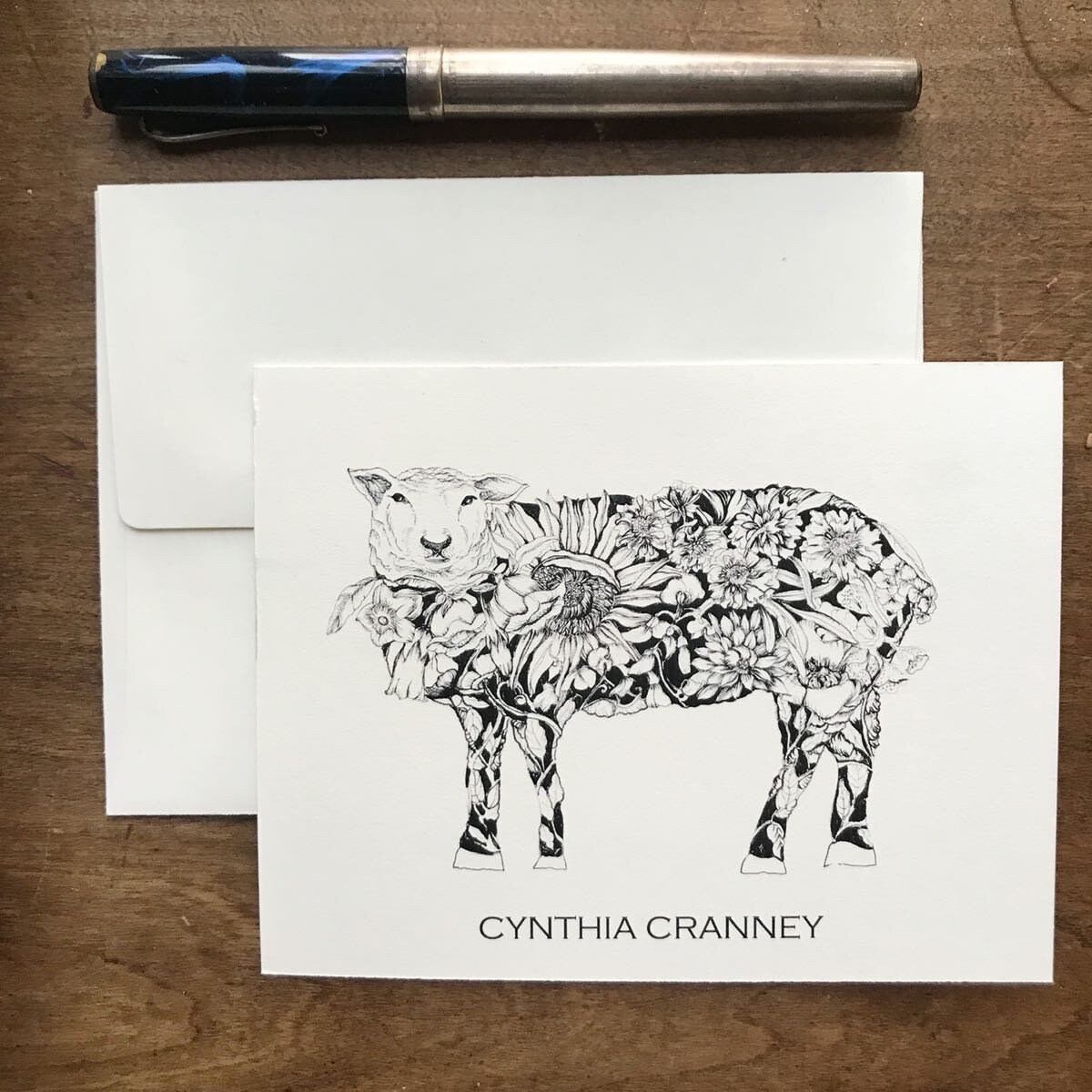 Black and White Drawings Notecards - Etsy