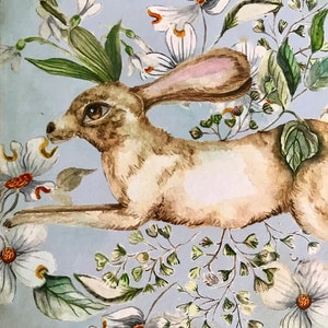 French Country Rabbit Sign, Country French Bunny Print, Bunny Print ...