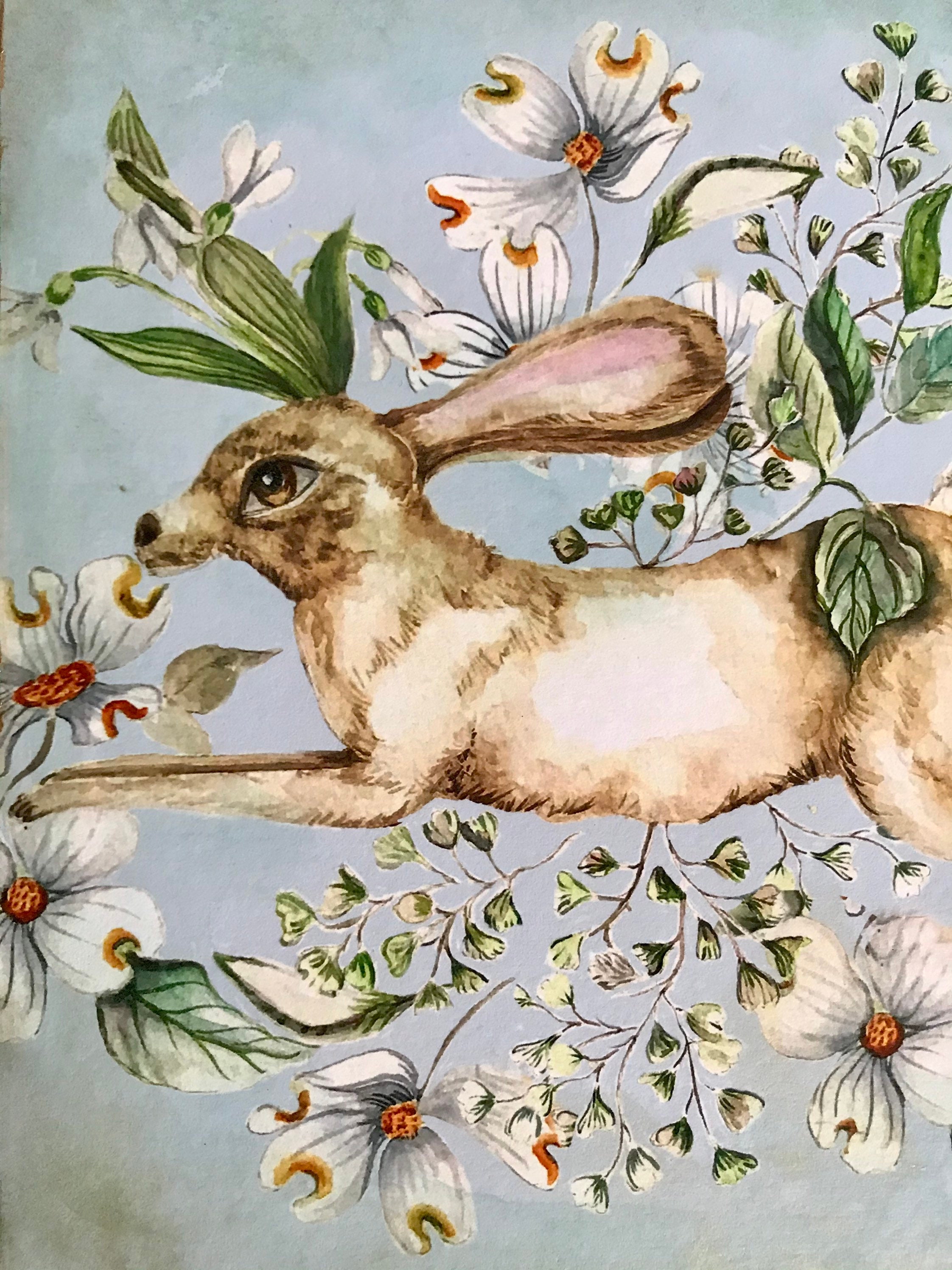 French Country Rabbit Sign, Country French Bunny Print, Bunny Print ...