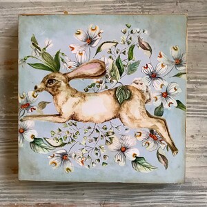 French Country Rabbit Sign, Country French Bunny Print, Bunny Print ...