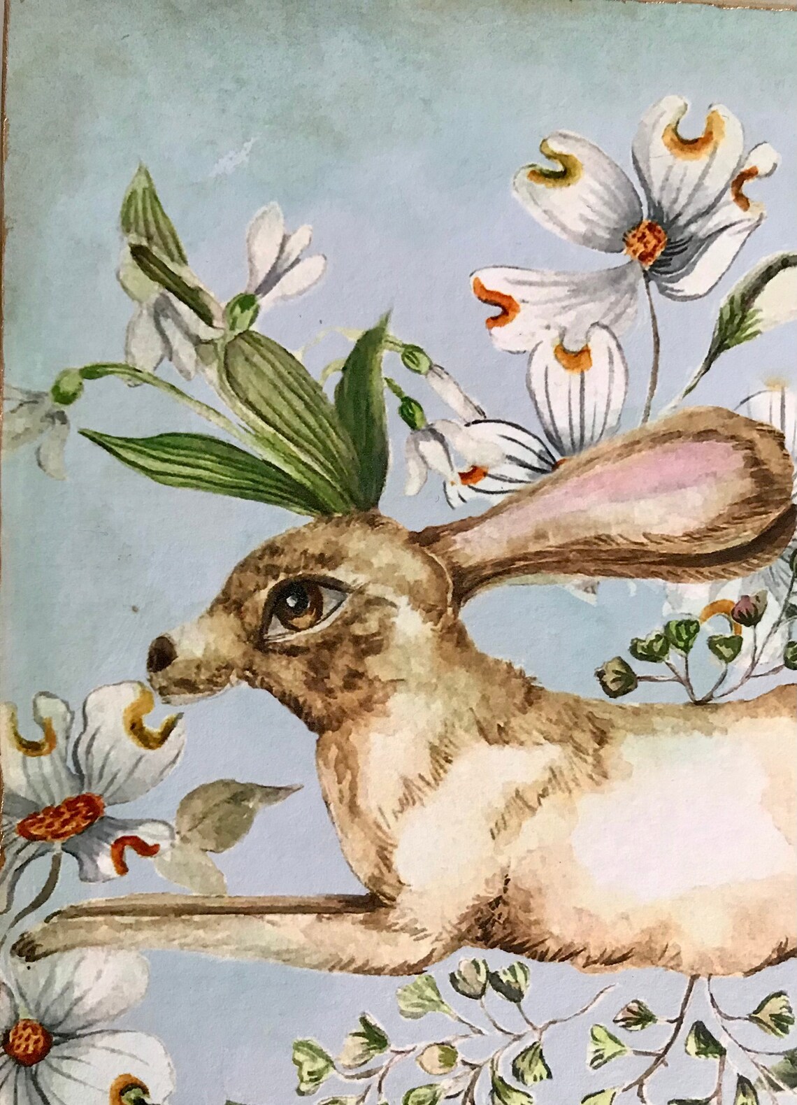 French Country Rabbit Sign, Country French Bunny Print, Bunny Print ...