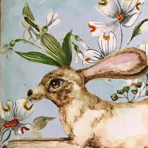 French Country Rabbit Sign, Country French Bunny Print, Bunny Print ...