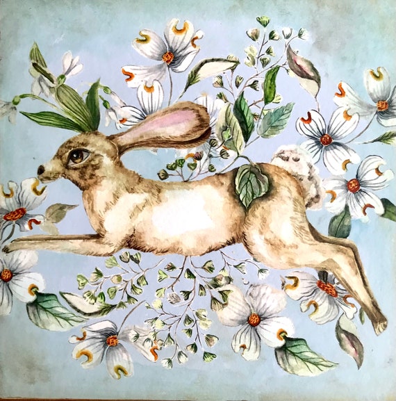 French Country Rabbit Sign Country French Bunny Print Bunny | Etsy