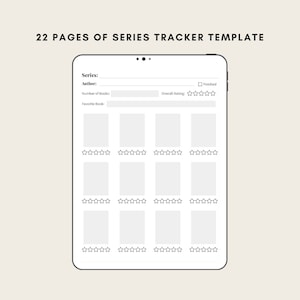 Digital Book Series Tracker | for Goodnotes, Notability, Etc. - Etsy