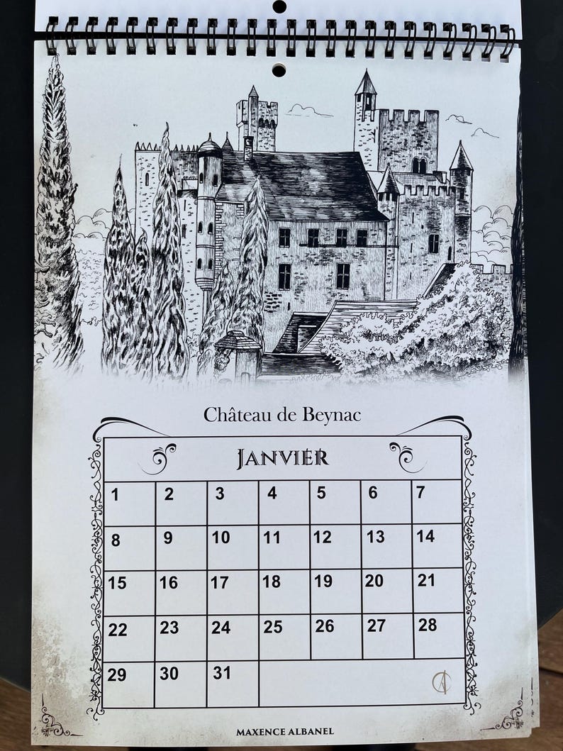 Perpetual Calendar of the Castles of Périgord - Etsy
