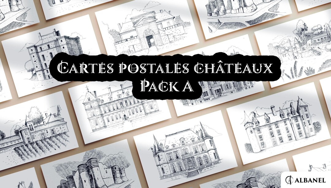 10 Castle Postcards pack A - Etsy