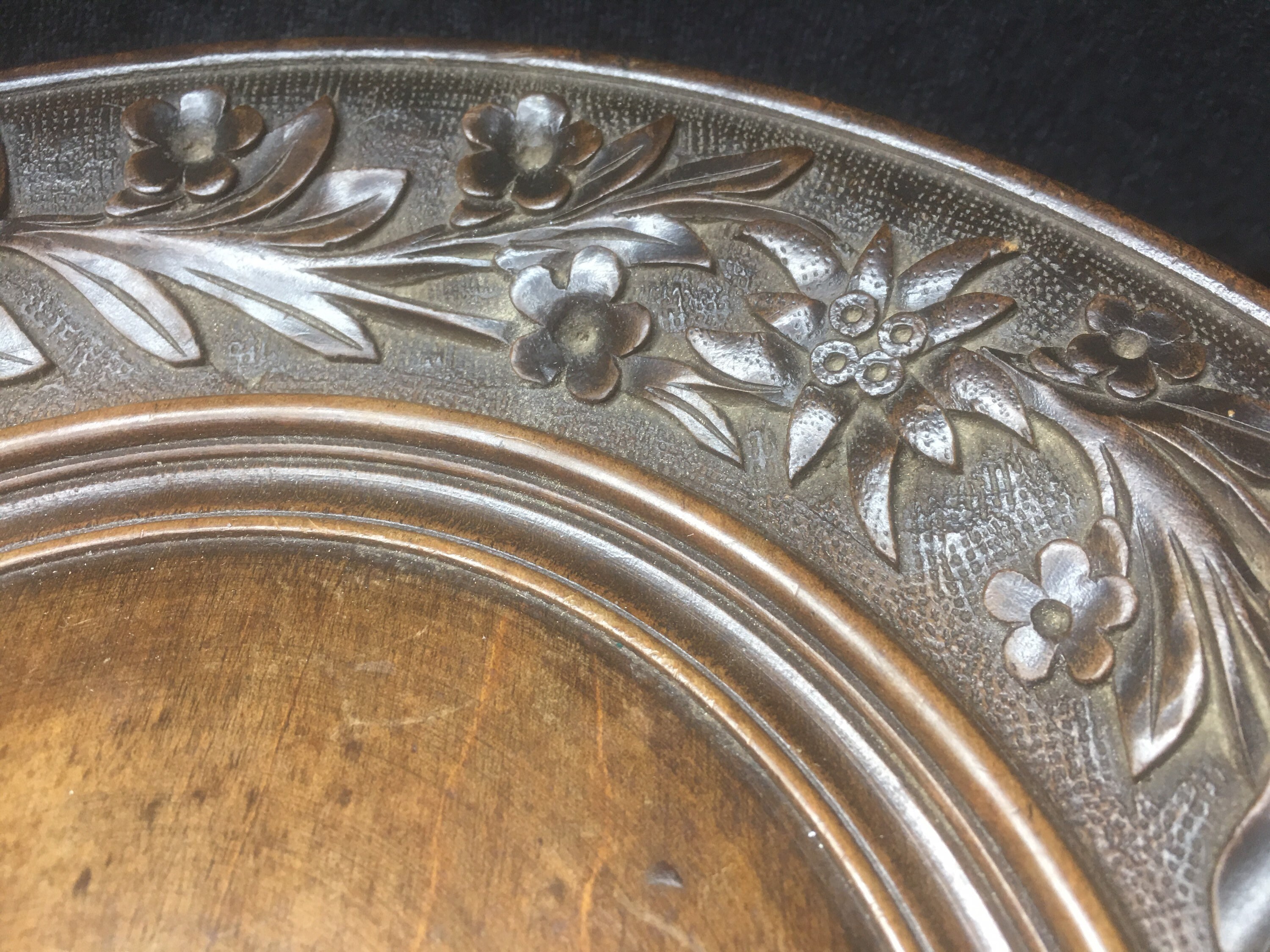 Exceptional Antique Black Forest Hand Carved Music Box Plate - Etsy
