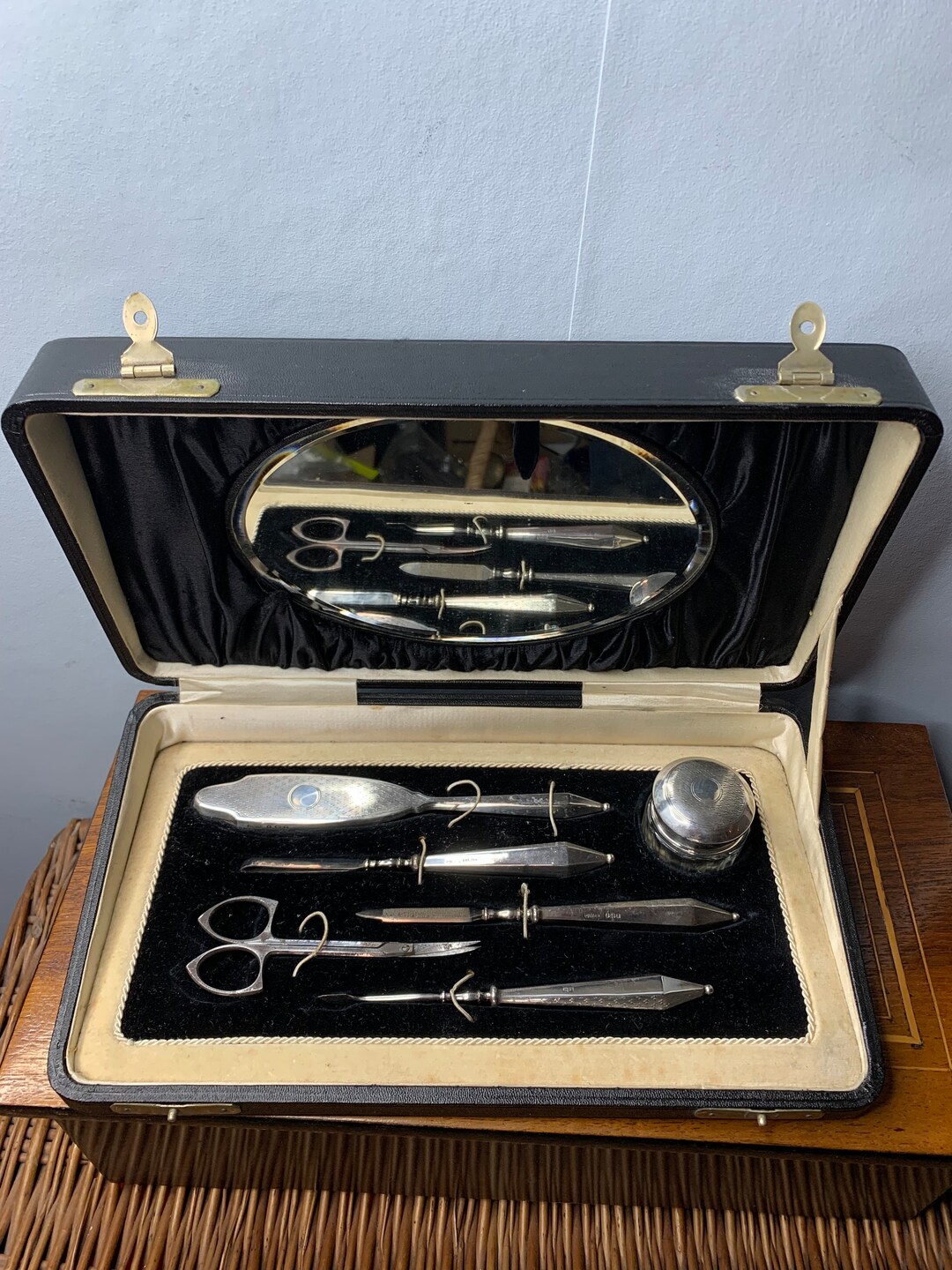 Antique Art Deco 1929 Sterling Silver Manicure Set by David Moss and Co ...
