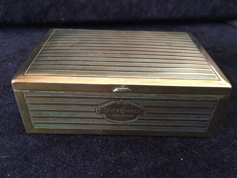 Vintage State Express Brass Cigarette Box - Etsy