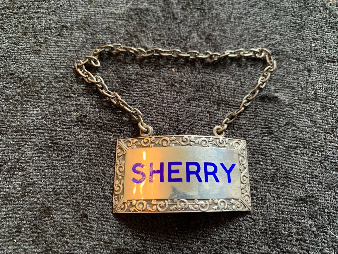 Vintage Mappin and Webb Sherry Sterling Silver and Enamel Sherry ...