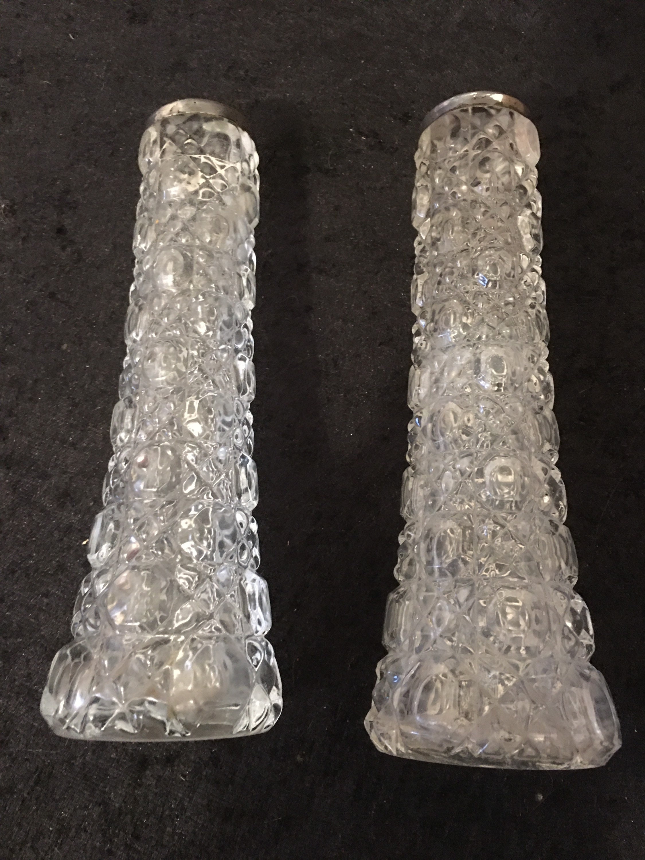 A Pair of Antique Henry James Hulbert Silver Rimmed Hobnail | Etsy