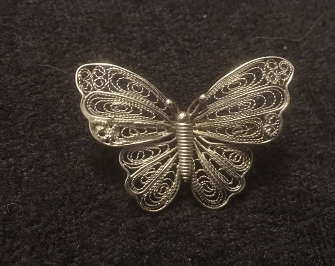 Butterfly Brooch Mariposa Blanca Silver Brooch Butterfly Jewelry ...