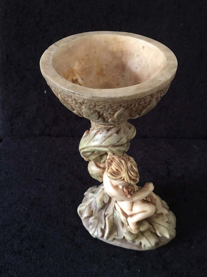 Rare Antique Italian Alabaster Cherub Floral Flower Arrangement Stand ...
