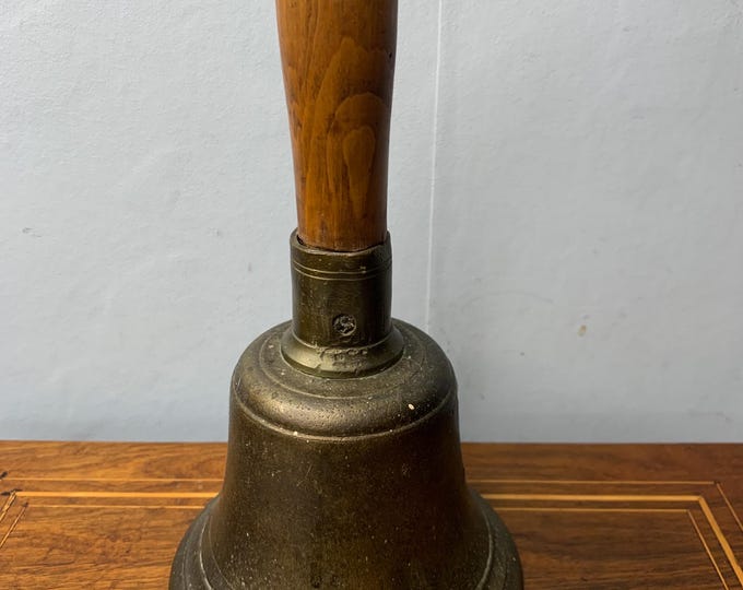 Vintage Large Bronze School Bell - Etsy