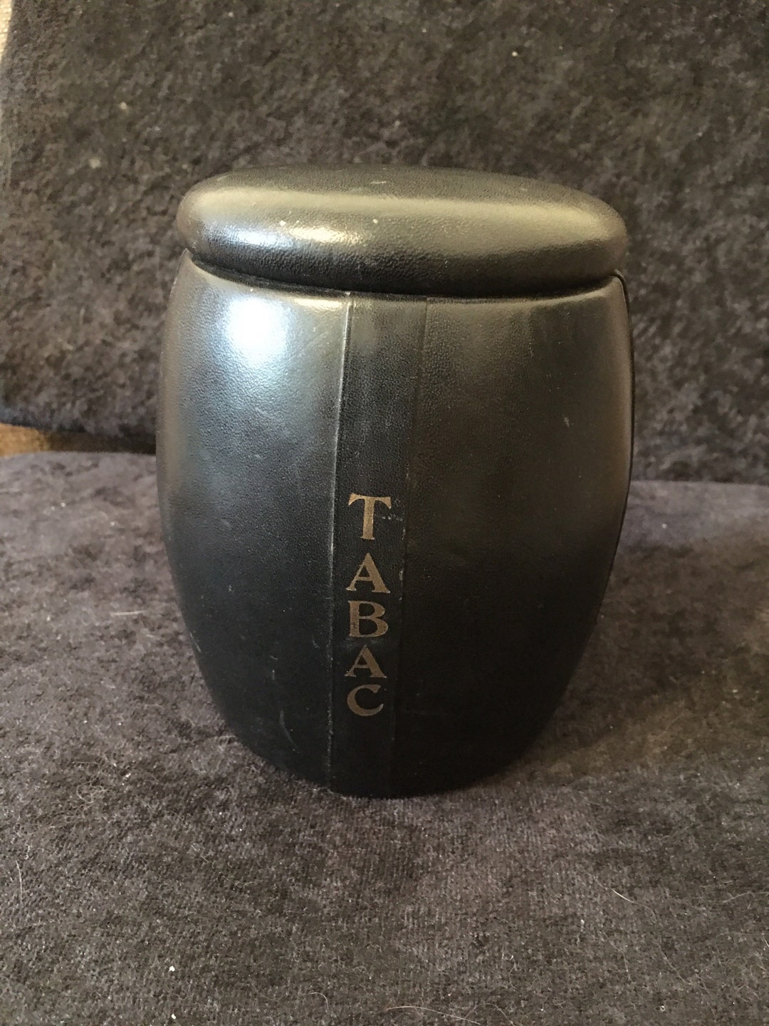 Vintage Tabac Tobacco Jar and Lid Made With Real Hide Leather - Etsy