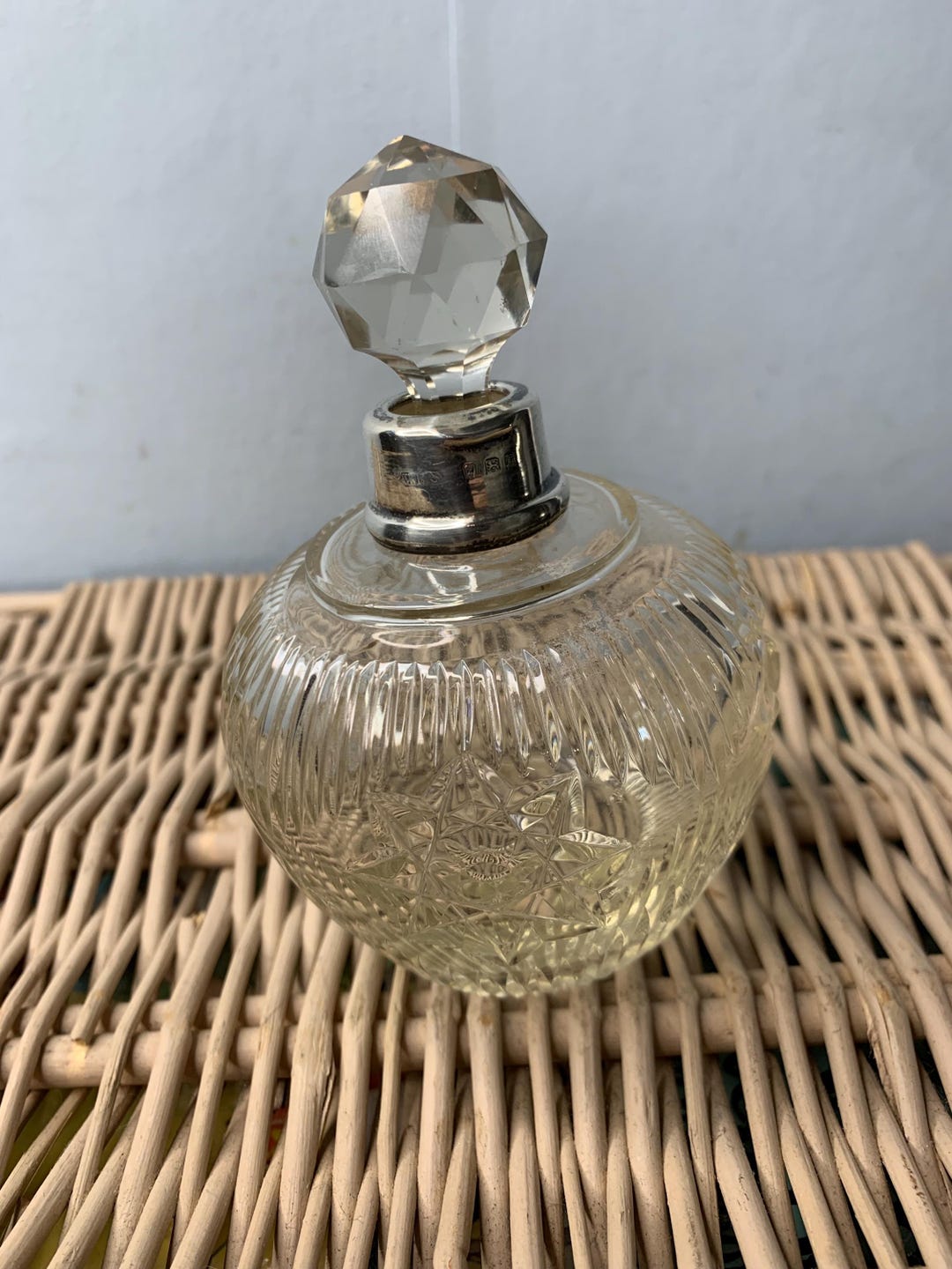 Antique Henry William Sparrow Cut Glass Sterling Silver Sleeve Perfume ...