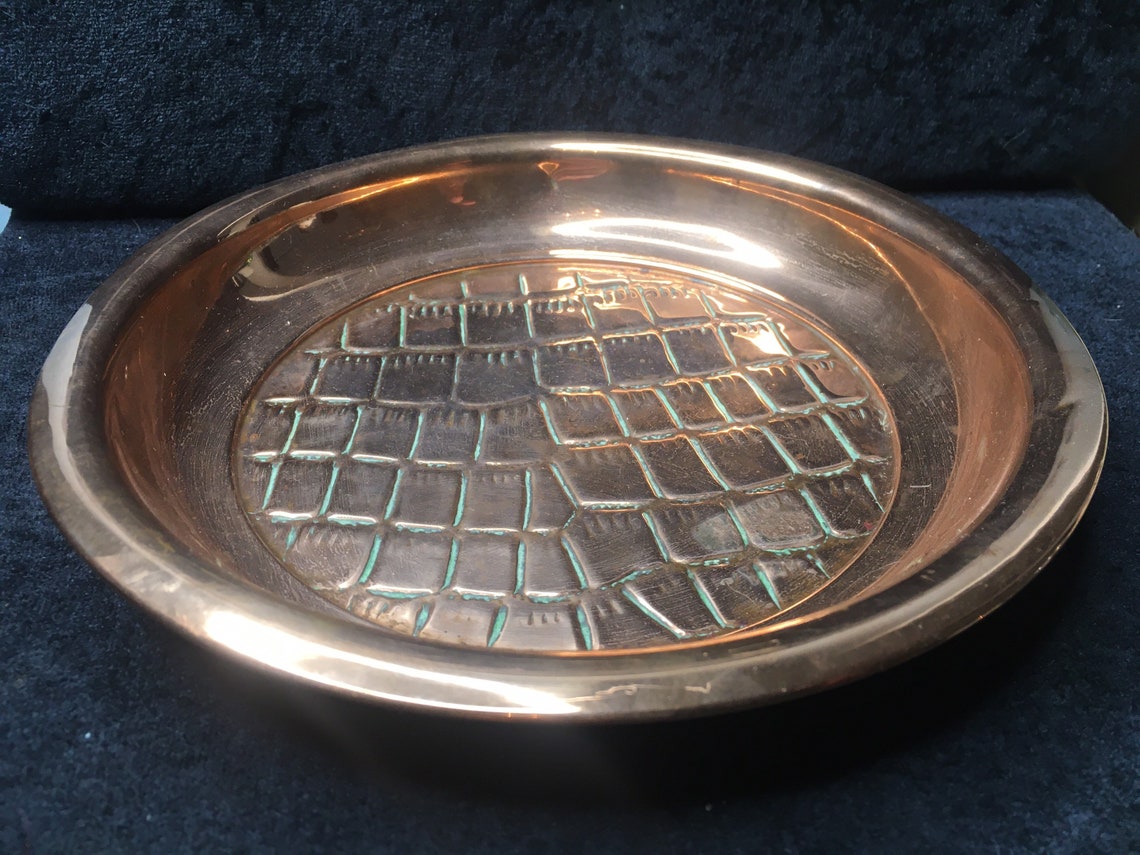 Vintage Joseph Sankey of Bilston Copper Plate / Tray Crocodile | Etsy