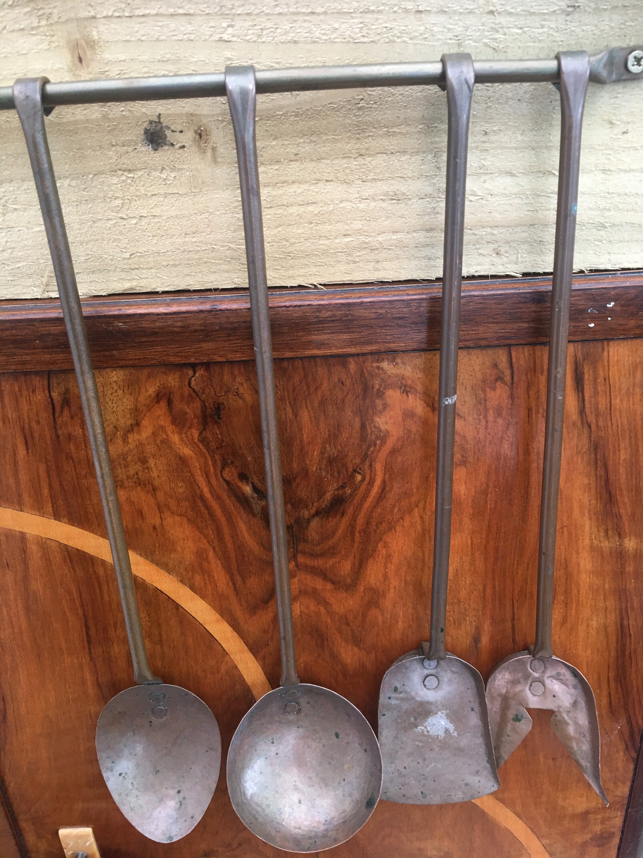 Vintage French Copper Cooking Utensils With Hanging Rack | Etsy