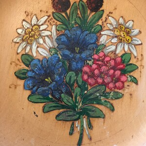 Vintage Black Forest Turned and Painted Plate Dated - Etsy