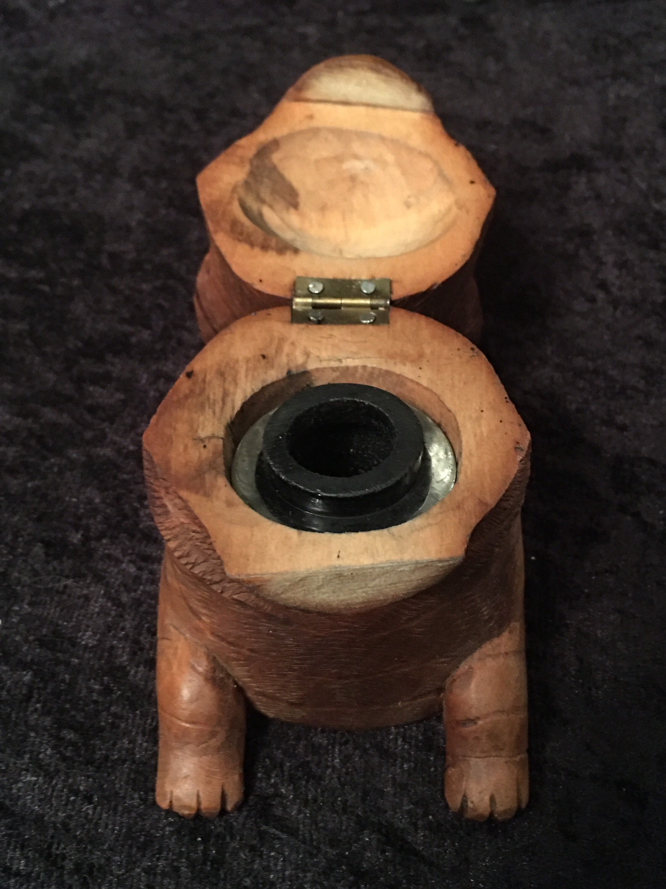 Antique Black Forest Cat Inkwell With Glass Inkwell Insert - Etsy