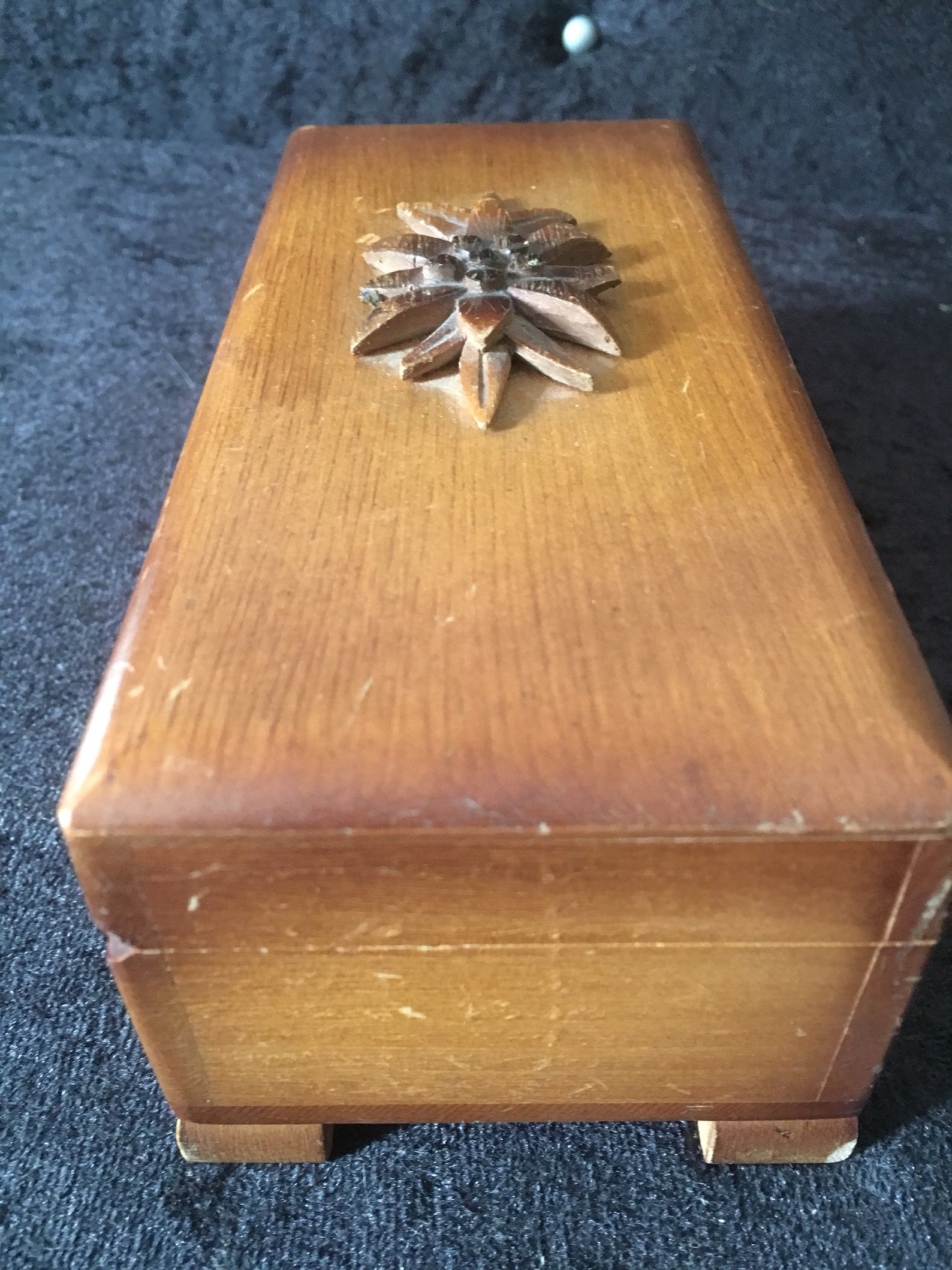 Vintage Black Forest Music Box With Edelweiss Carved Wooden - Etsy UK