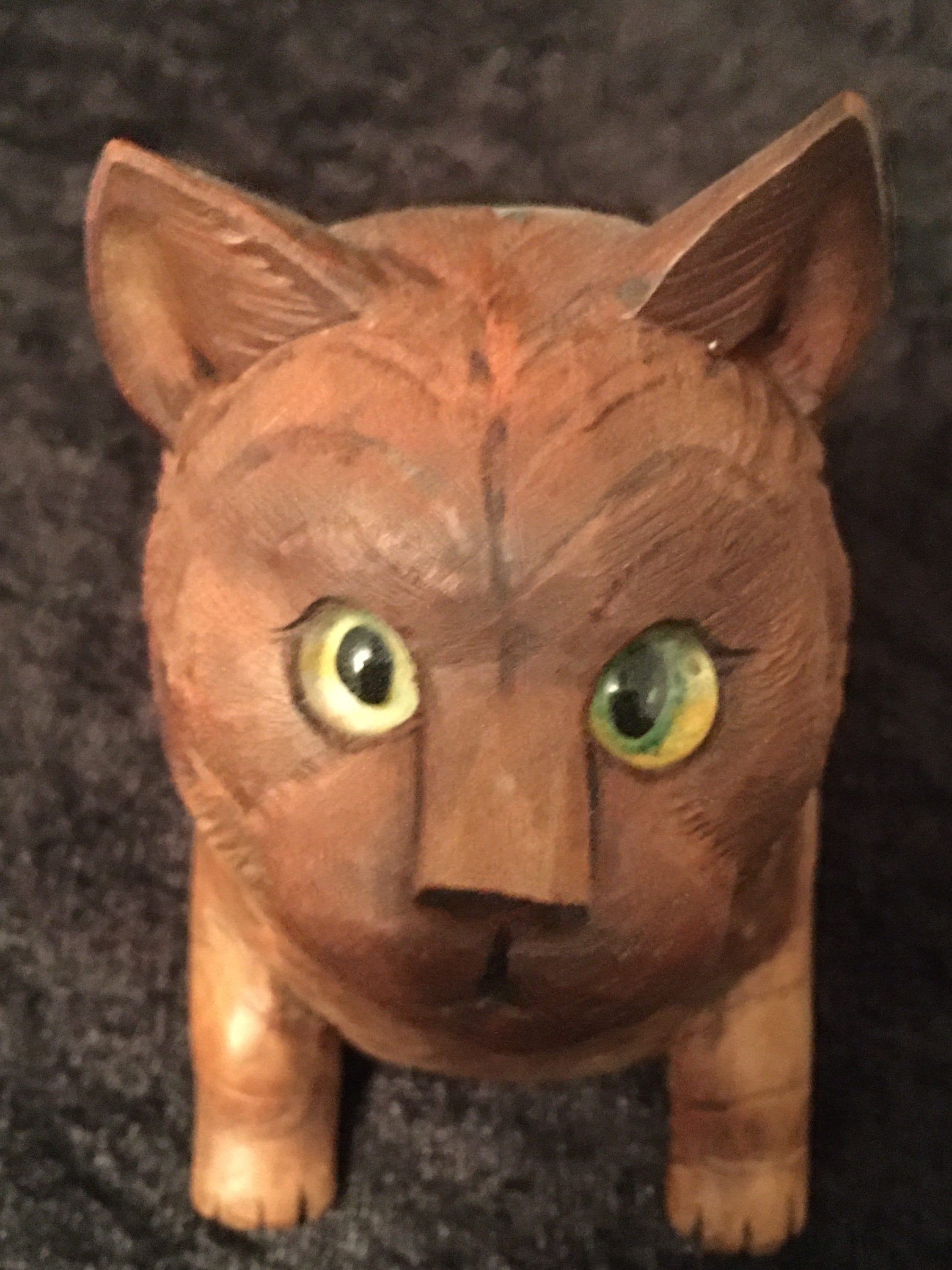 Antique Black Forest Cat Inkwell With Glass Inkwell Insert - Etsy