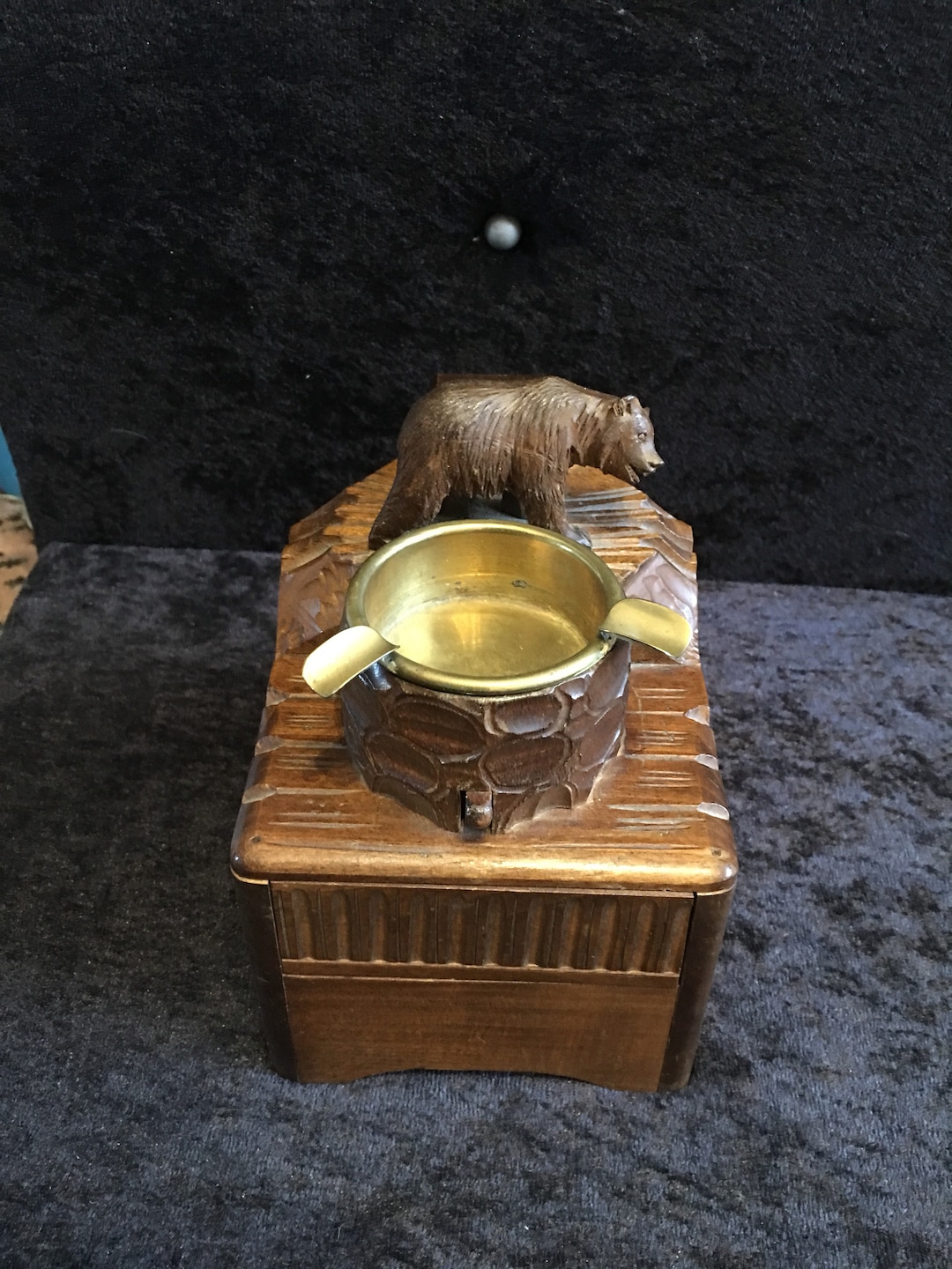 Early Black Forest Bear Music Box / Ashtray - Etsy