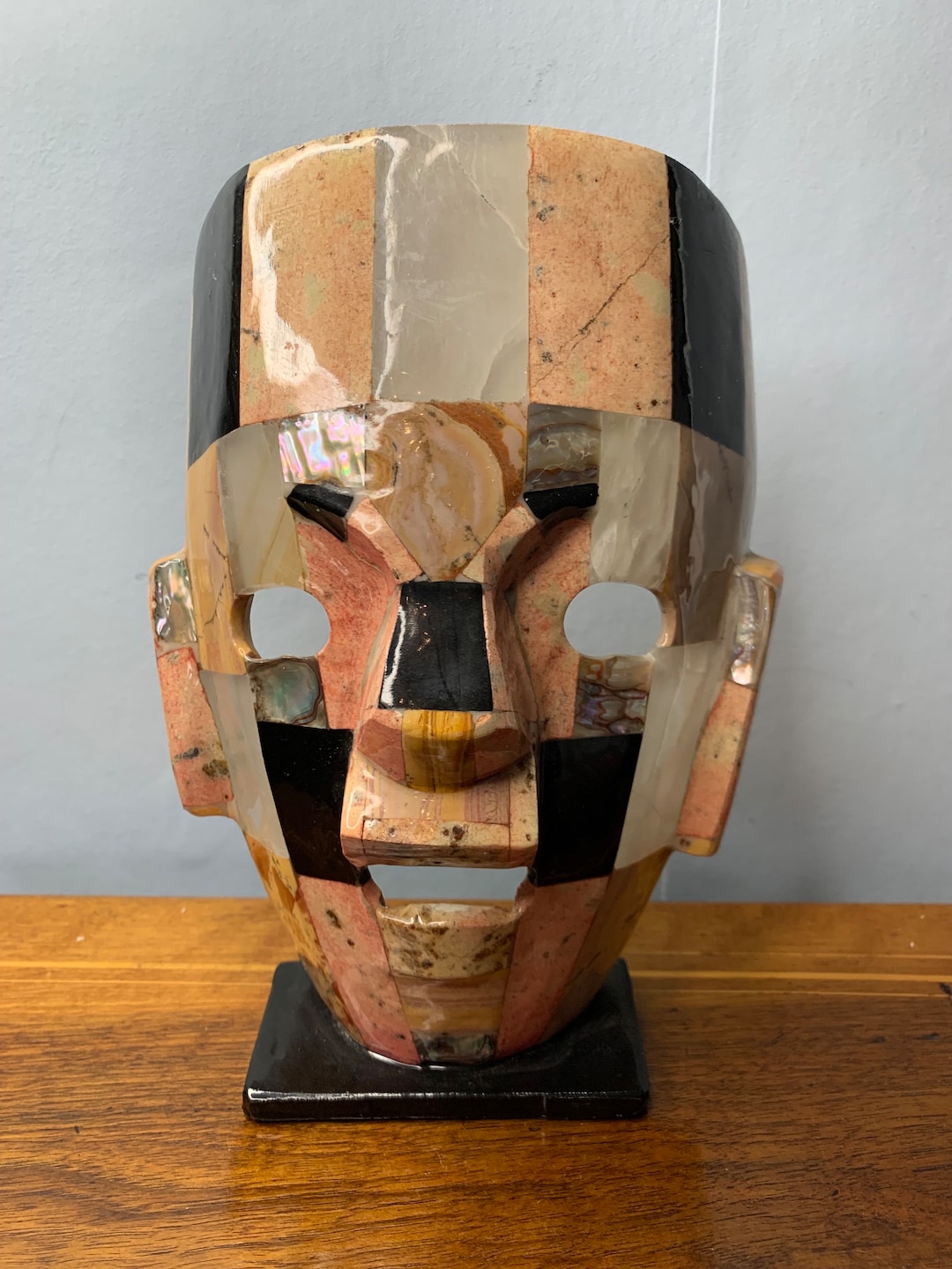 Stone Tile Abalone Decorative Mask Ceramic Free Standing Art Mask - Etsy
