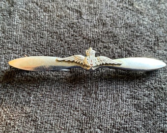 Vintage 1940's WW2 RAF Pilot Wings Sweetheart Propeller Brooch WWII ...