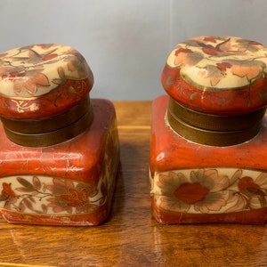 Very Rare and Early Antique Porcelain Inkwells Dish and Stand by Carl ...