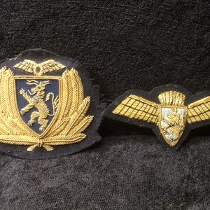 Vintage British Caledonian Bullion Badge Pilots Wings and Officers Cap ...