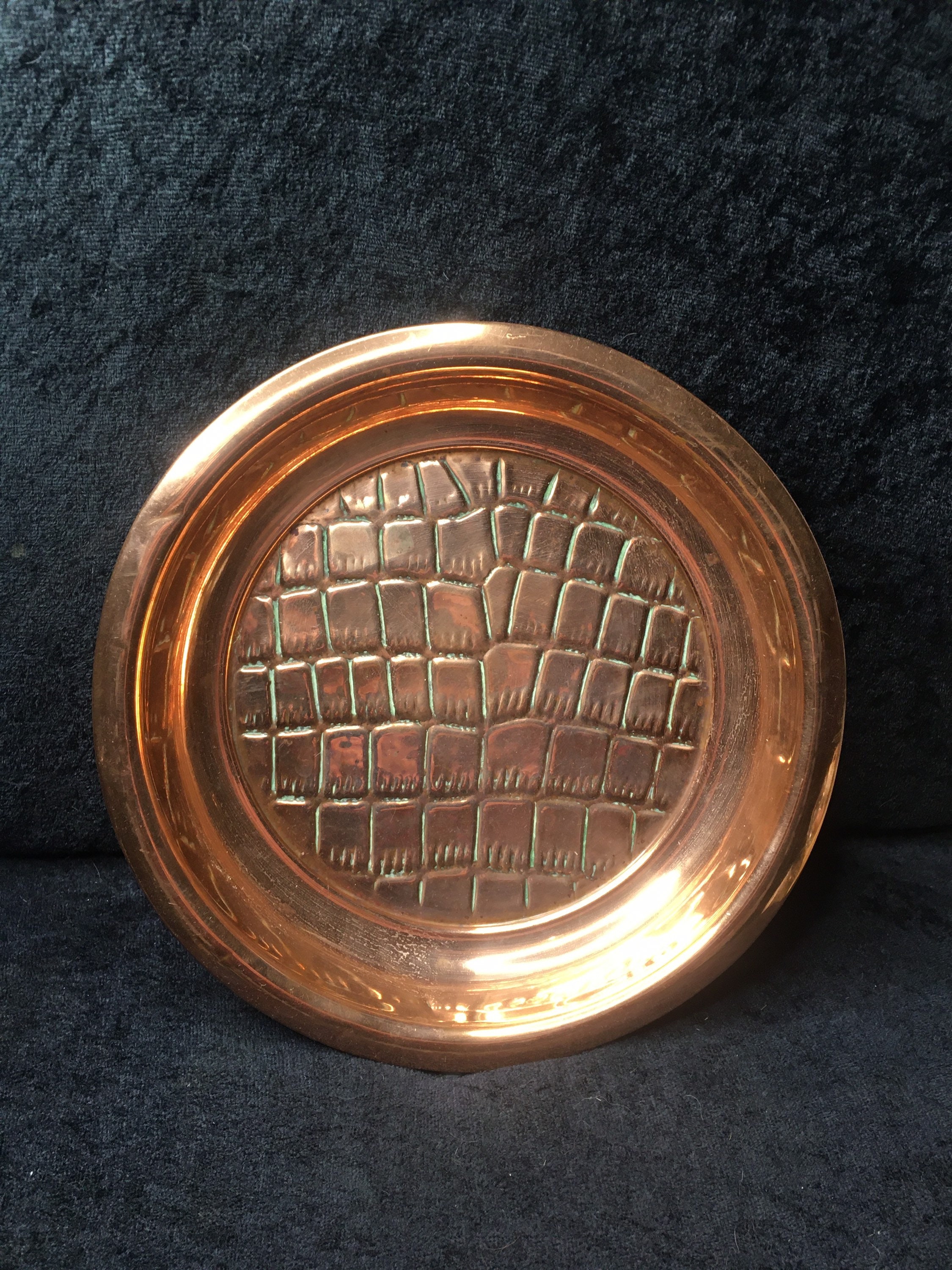 Vintage Joseph Sankey of Bilston Copper Plate / Tray Crocodile / Snake ...