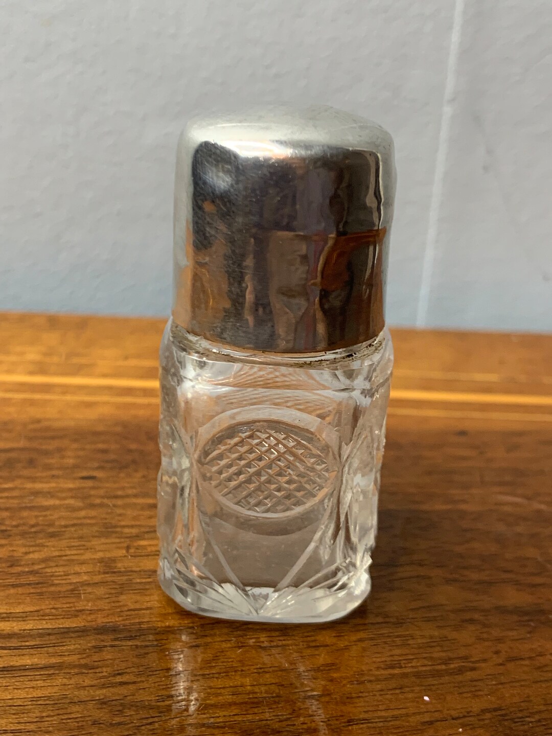 Antique Sydney and Co Cut Glass Perfume Bottle Sterling Silver Lid ...