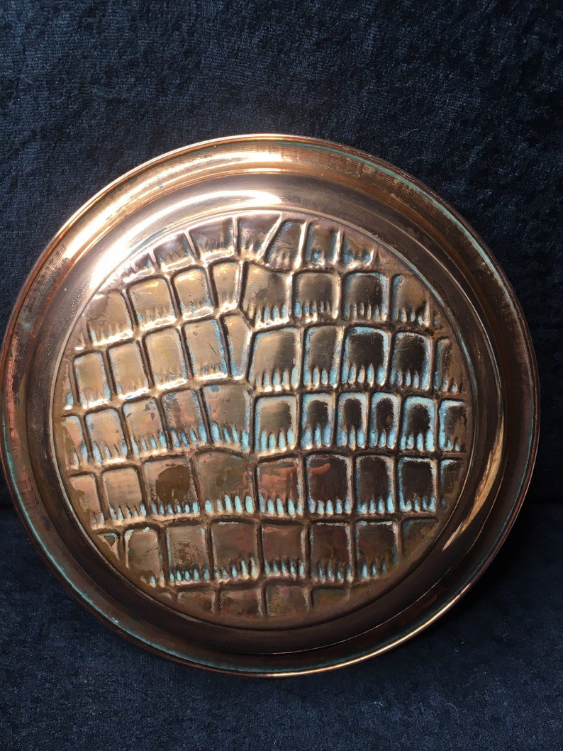 Vintage Joseph Sankey of Bilston Copper Plate / Tray Crocodile | Etsy