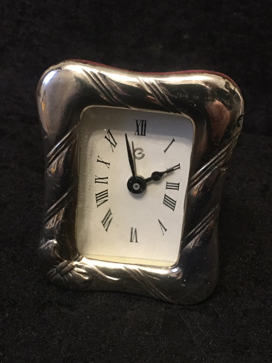 Vintage Solid Silver Fully Hallmarked Bedside / Travel Quartz Clock ...