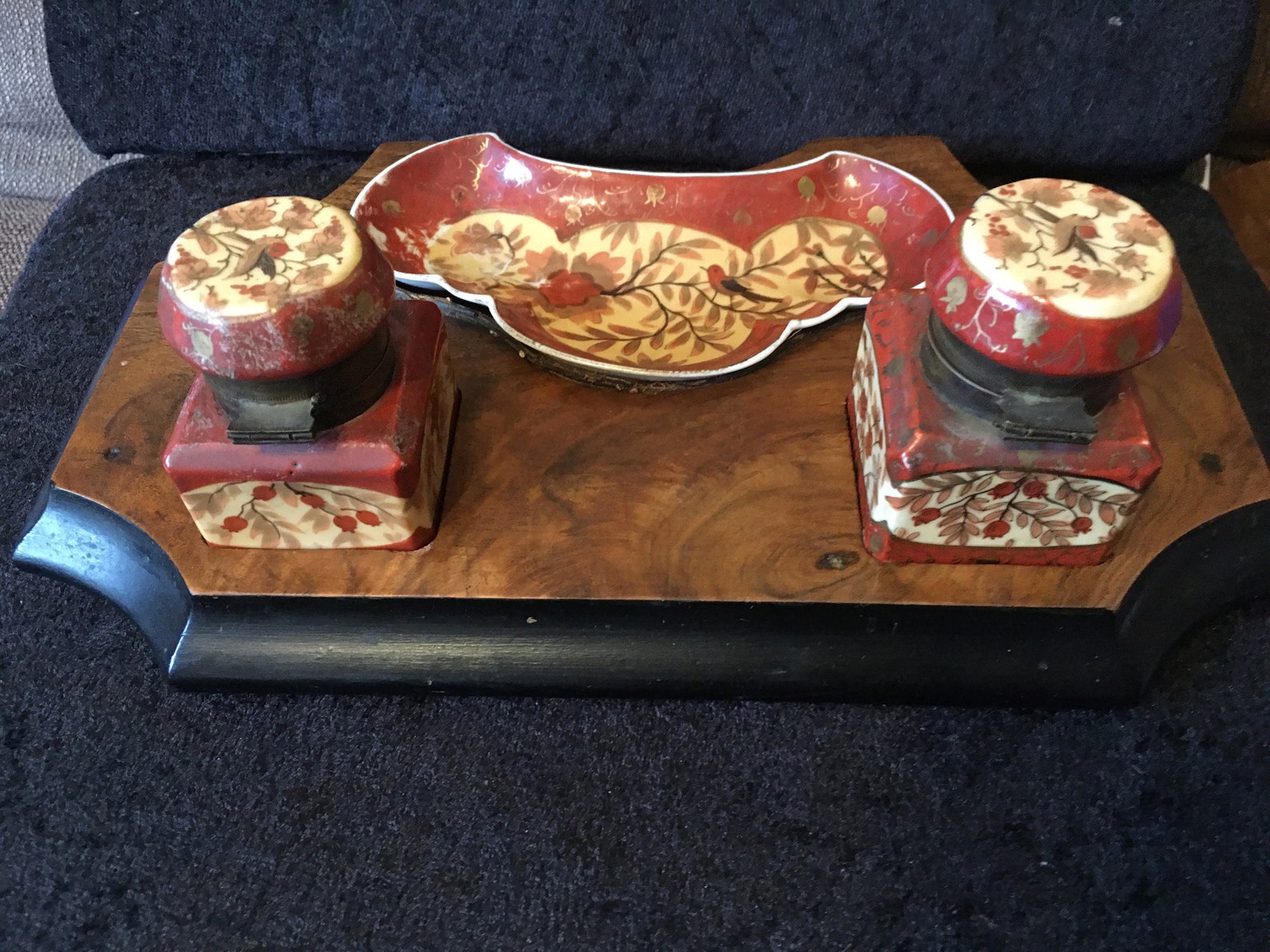 Very Rare and Early Antique Porcelain Inkwells Dish and Stand | Etsy