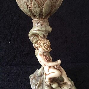 Rare Antique Italian Alabaster Cherub Floral Flower Arrangement Stand ...