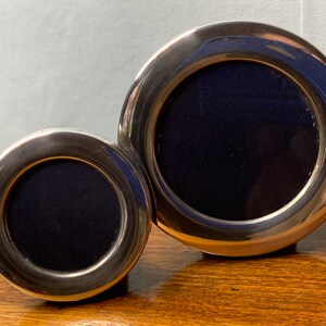 A Pair of Sterling Silver Round Photo Frames by Carrs of Sheffield - Etsy