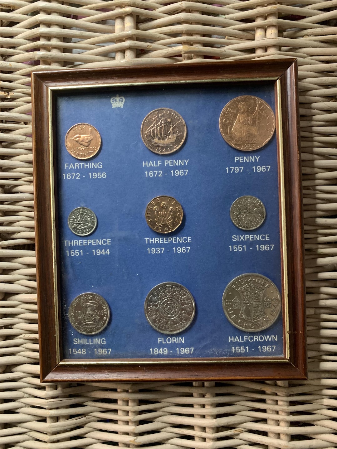 Vintage British Pre Decimal Coin Set Framed - Etsy