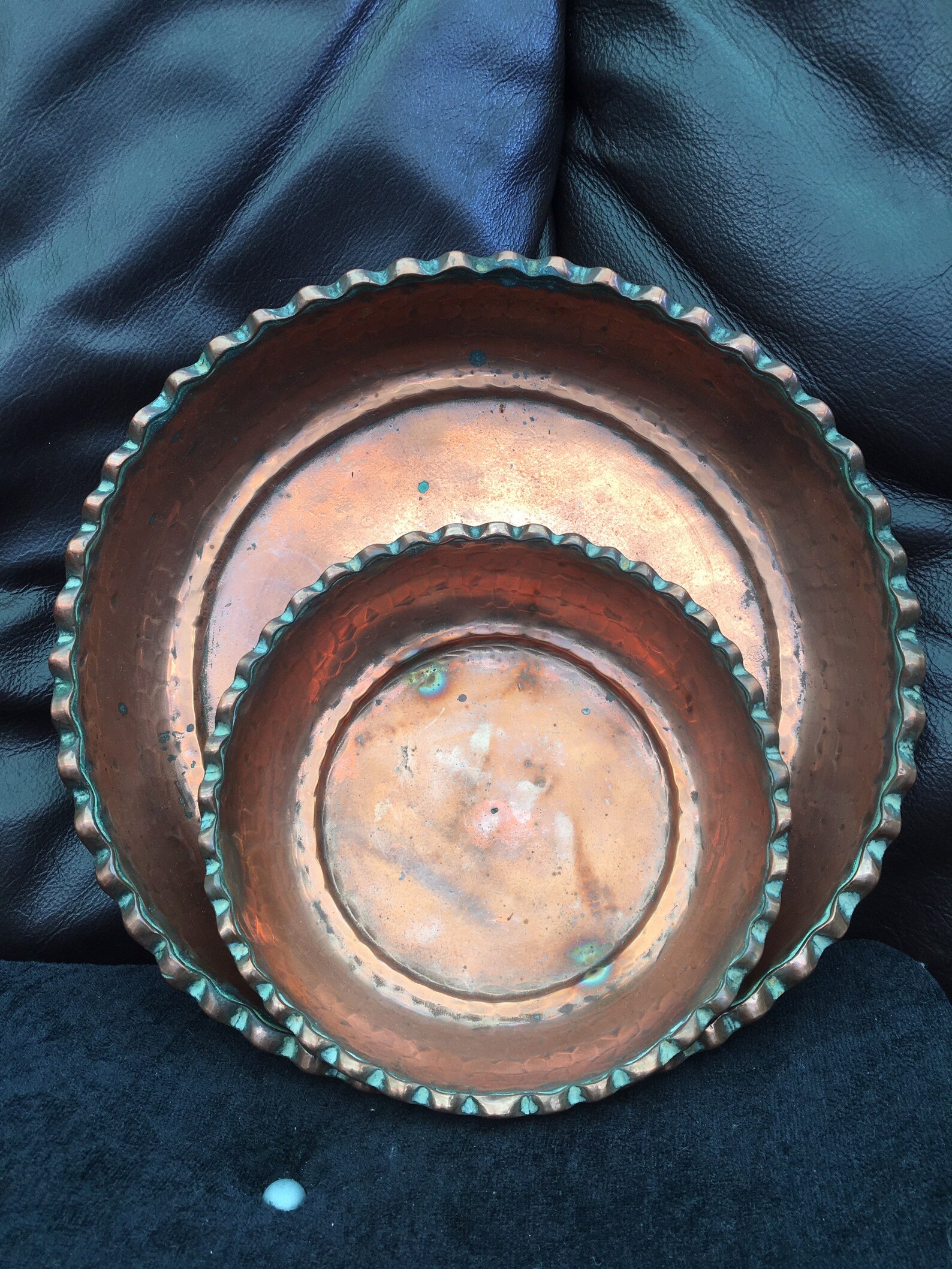 Rare Antique Large and small solid Copper Quiche / Flan dishes | Etsy