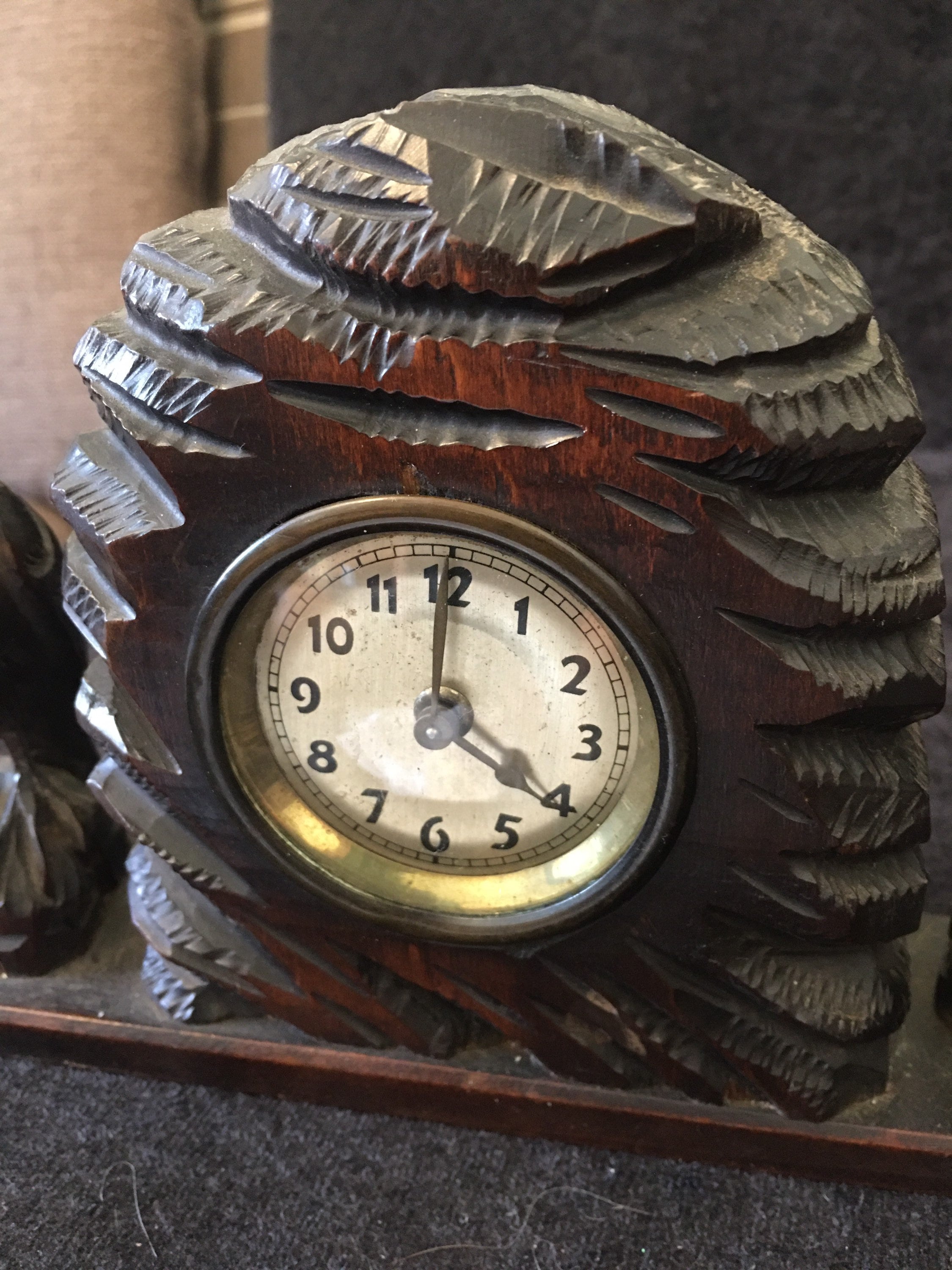 Antique Black Forest Hand Carved Wind up Clock | Etsy