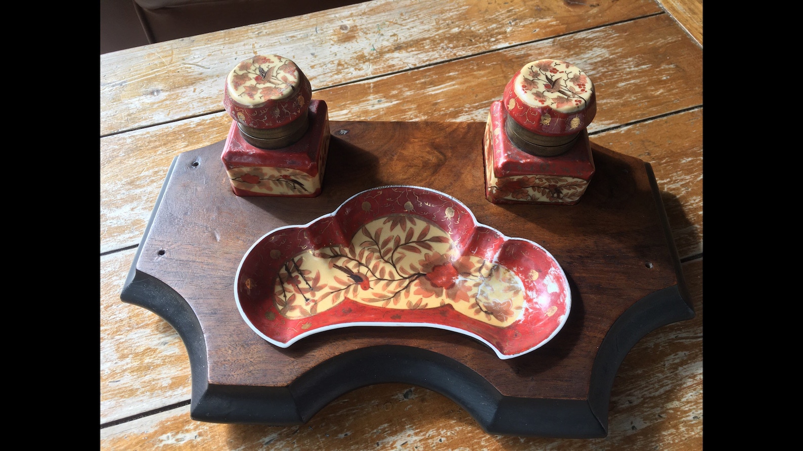 Very Rare and Early Antique Porcelain Inkwells Dish and Stand - Etsy