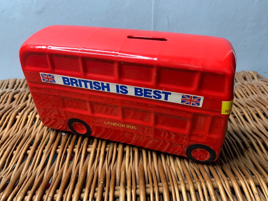 Vintage London Red Bus Money Box - Etsy